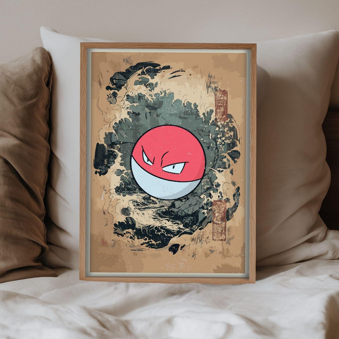Voltorb Poster | Legendary Pokemon Anime Wall Decor | Pokemon Fan Gift ...