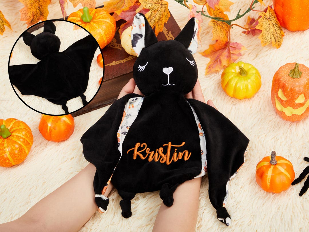 Personalized Halloween Baby Bat Security Blanket Halloween Baby Shower ...