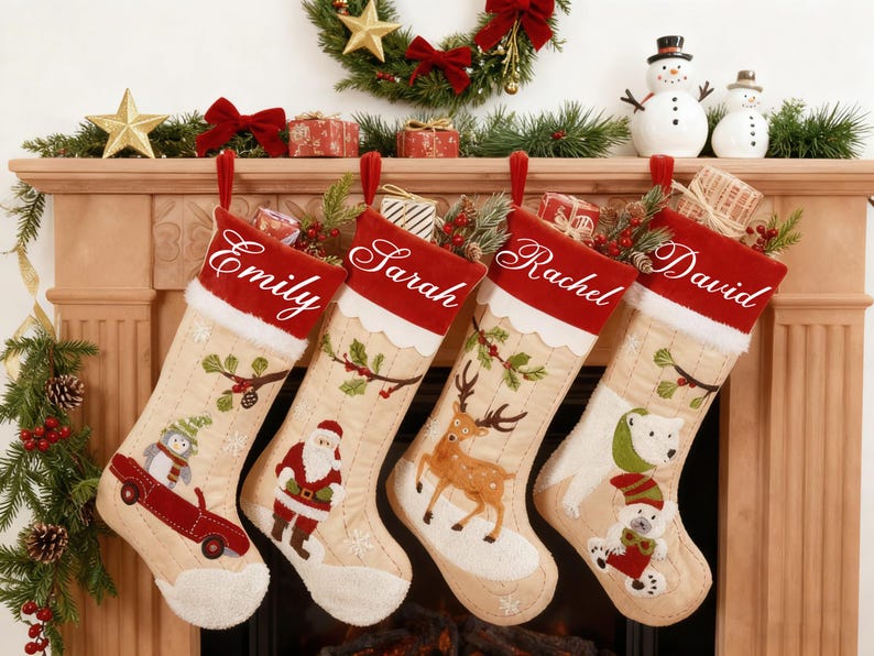 2025 Personalized 3D Christmas Stockings, Custom Family Stockings With ...