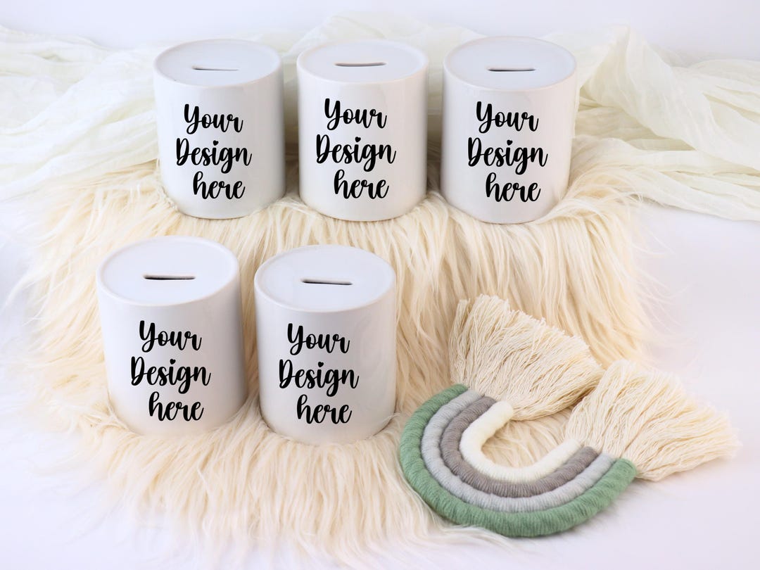 Money Box Mockup | Money Box Mockup | Ceramic Money Box Mock up | Boho ...