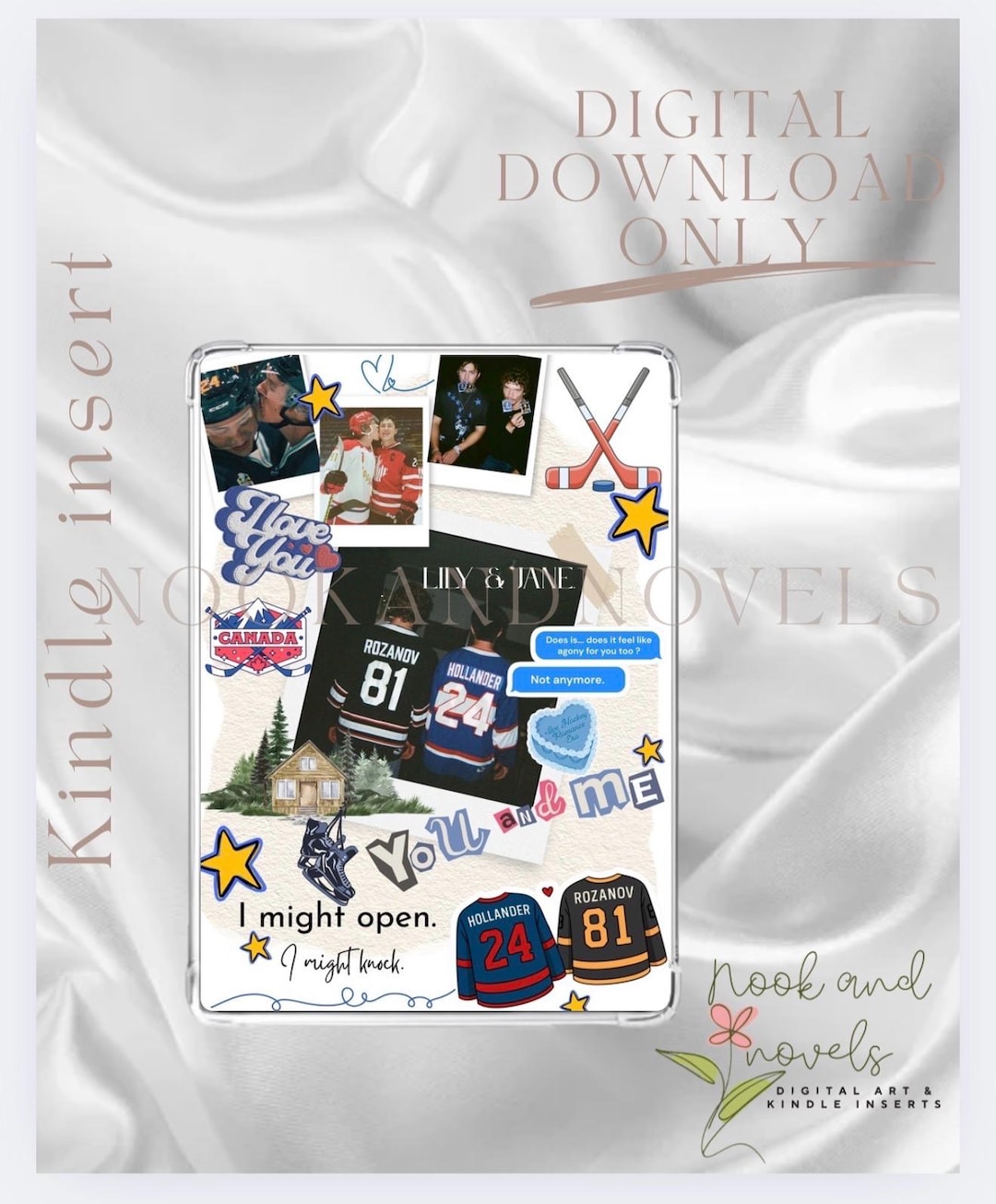 Heated Rivalry Inspired Hockey Romance Kindle Insert | Blue, MM Romance ...