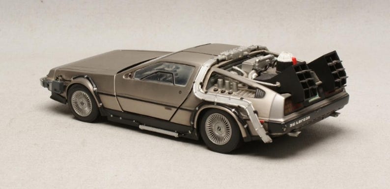 Back to the Future Delorean Model Car | 1:18 Scale Die-cast | Working ...