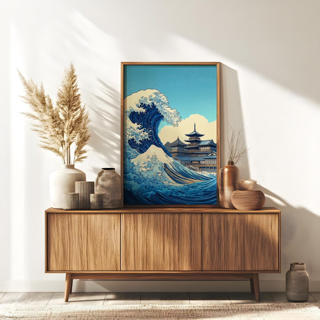 The Great Wave Print - Hokusai Japanese Woodblock Art Digital Download ...