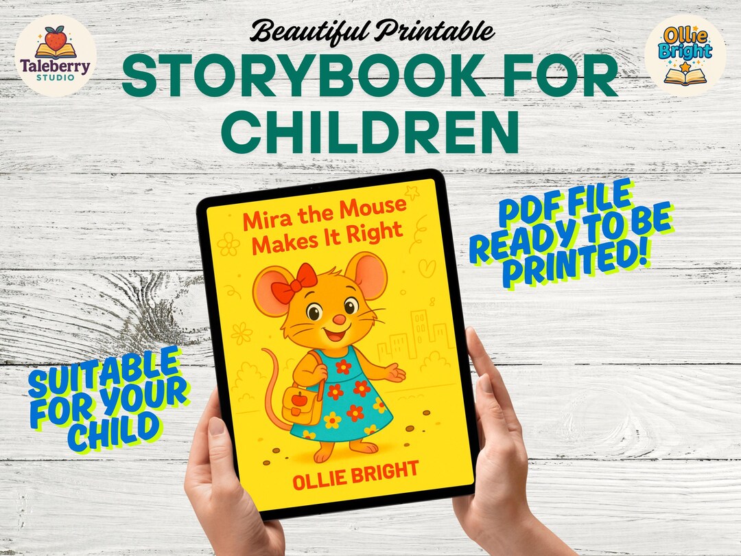 Mira the Mouse Makes It Right – Printable Kids Storybook PDF Ages 3–7 ...