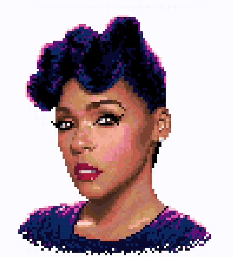 Janelle Monae Cross Stitch PDF Pattern *instant Download* - Etsy