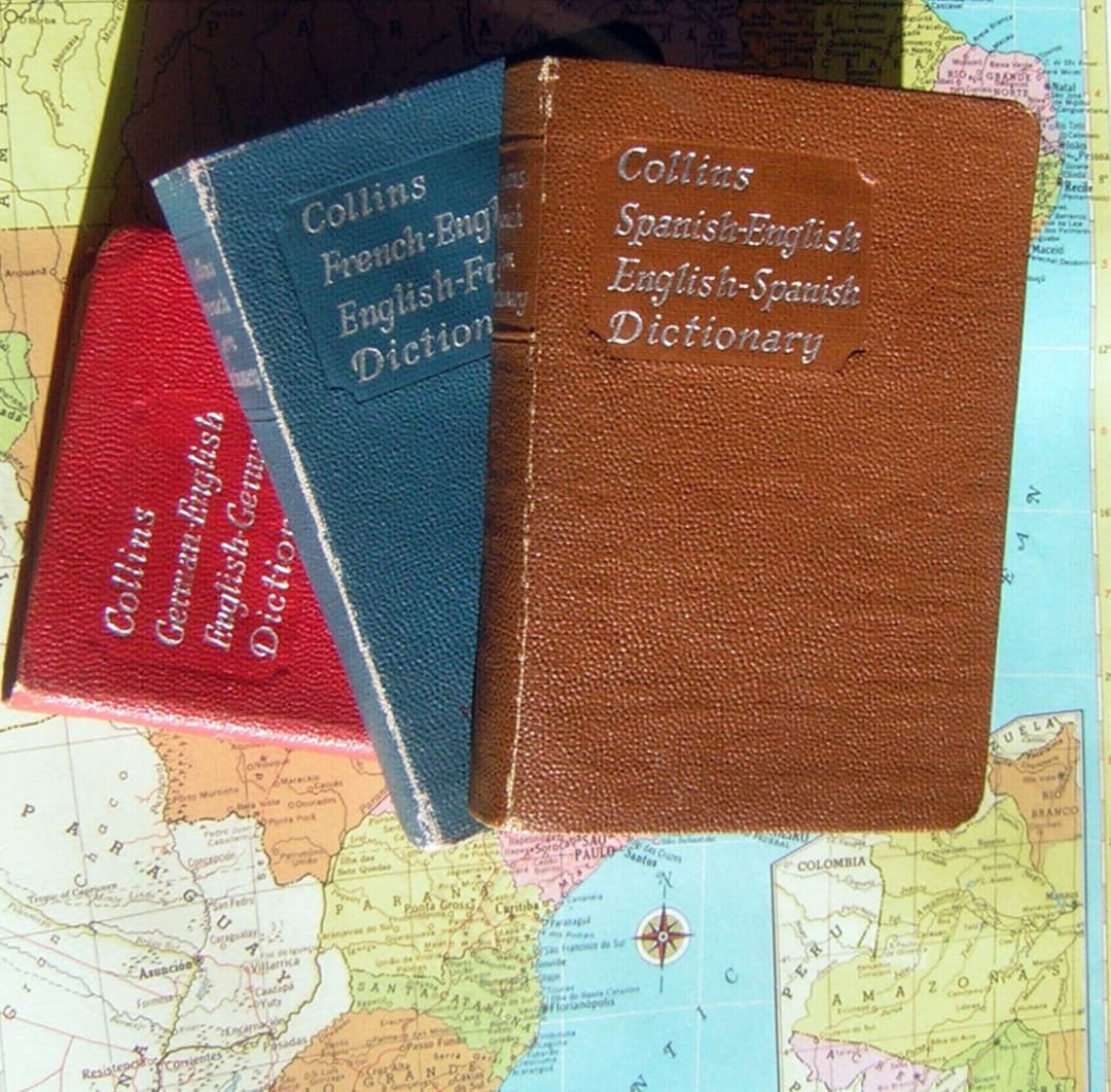 Vintage Collins Gem Dictionary Set of 3 Translate French/spanish/german ...