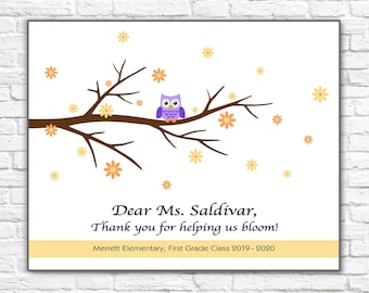 Owl Fingerprint Tree - Etsy