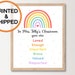Rainbow Classroom Poster in This Class PRINT Personalized - Etsy