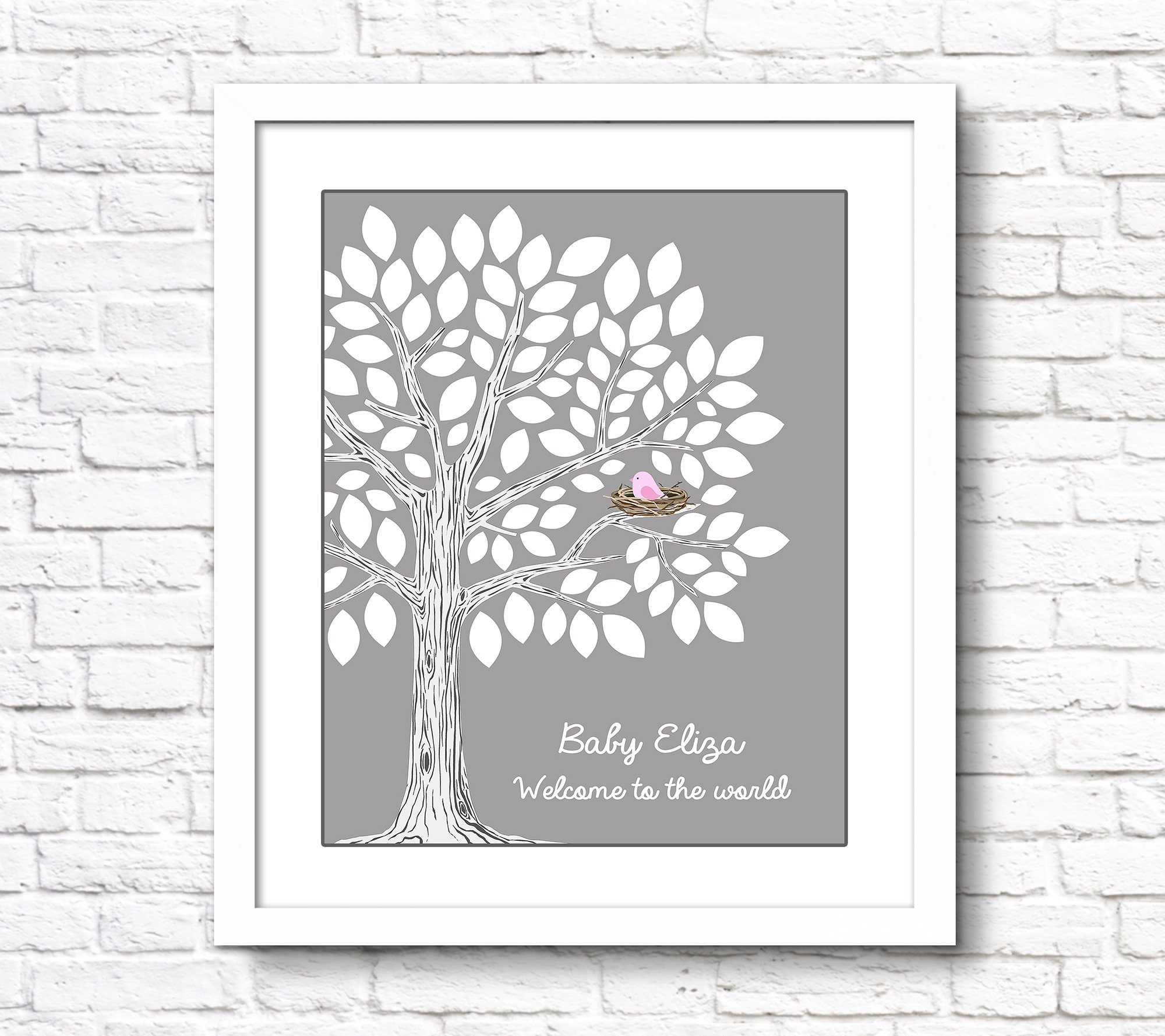 Baby Shower Guest Book Alternative Custom Babyshower Guest | Etsy