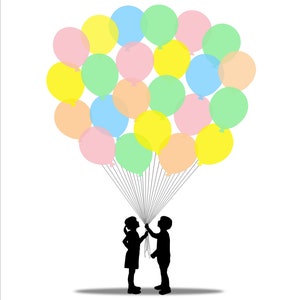 Personalized Teacher Appreciation Gift With Kids and Balloons, Teacher ...