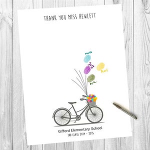 Teacher Appreciation Gift, Personalized Gift for Teacher, Fingerprint ...