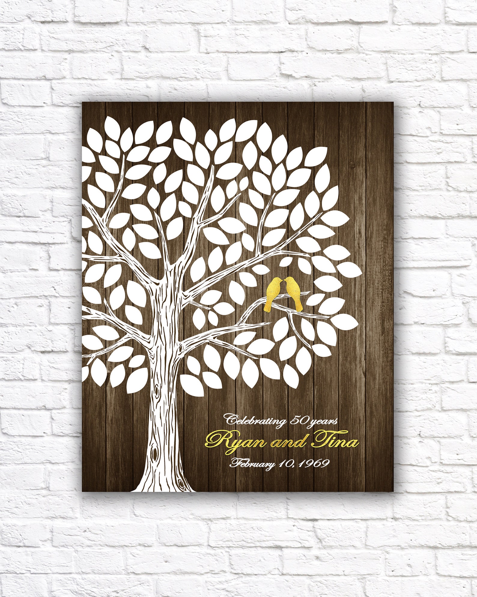 Custom 50th Anniversary Gift Ideas Personalized Golden - Etsy