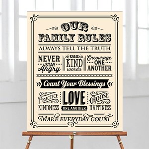 Our Family Rules Digital Print Wall Art, Our House Rules Printable ...