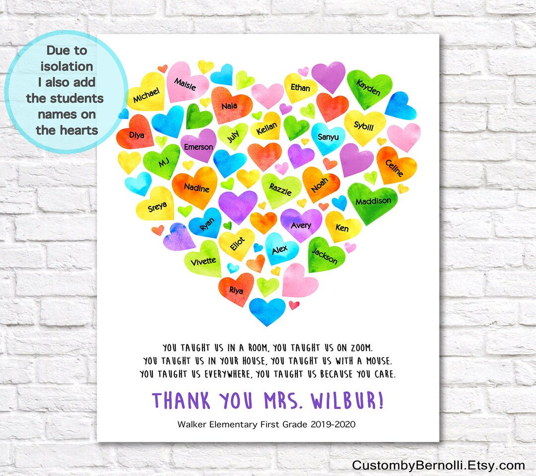 Teacher Appreciation Gift Personalized Class Gift for Teacher - Etsy