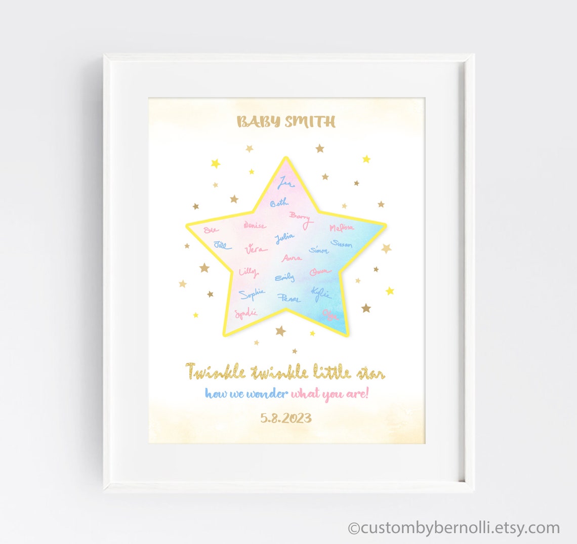 Twinkle Twinkle Little Star Voting Sign, Personalized Gender Reveal ...