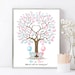 Elephant Gender Reveal Tree Fingerprint Guest Book With Blue and Pink ...