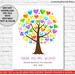INSTANT DOWNLOAD Teacher Appreciation Gift, Rainbow Heart Tree ...