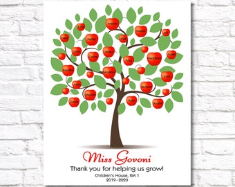 Apple Teacher Gift Digital Apple Teacher Print - Etsy