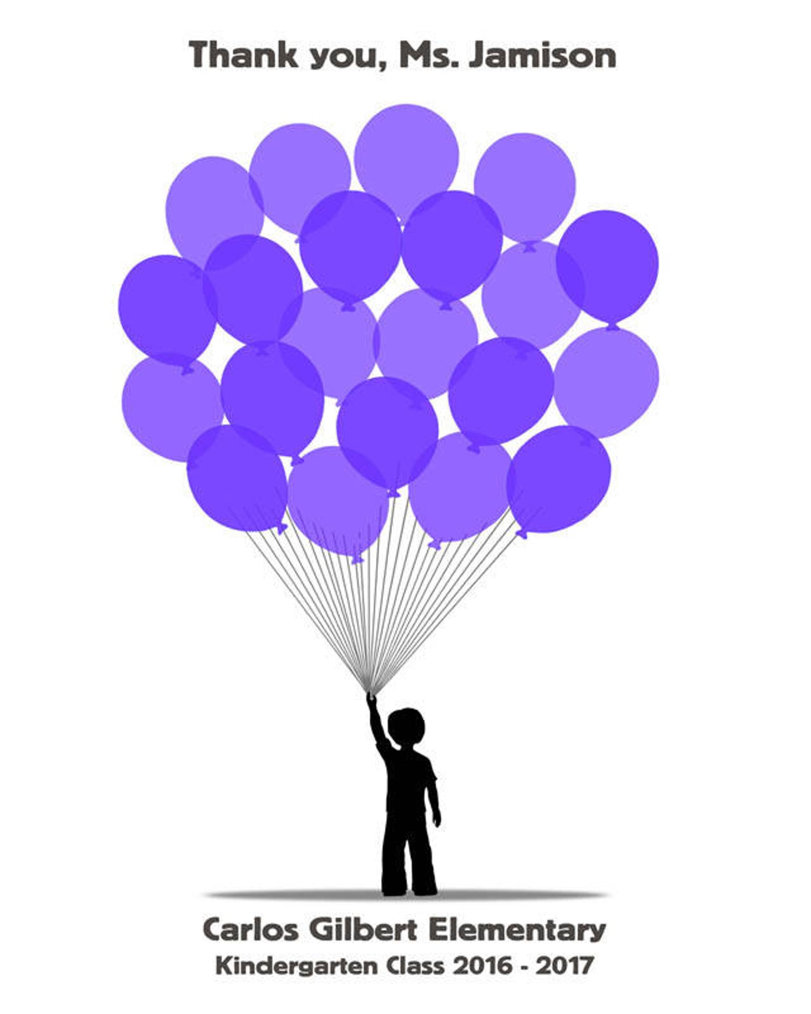 Balloon Teacher Appreciation Gift Personalized Teacher Gift - Etsy