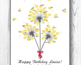 Fingerprint Birthday Art - Etsy