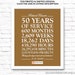 50 Year Work Anniversary Gift Personalized 50 Years of - Etsy