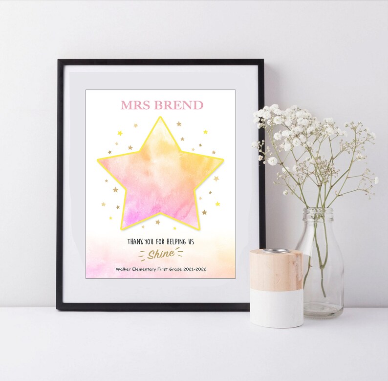 Personalized Teacher Star Gift, Custom Teacher Appreciation Gift for ...