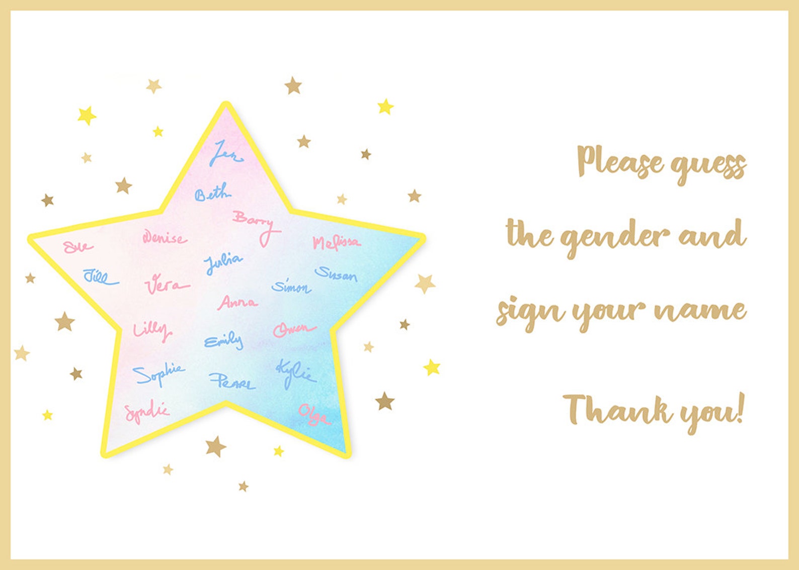 Twinkle Twinkle Little Star Voting Sign, Personalized Gender Reveal ...