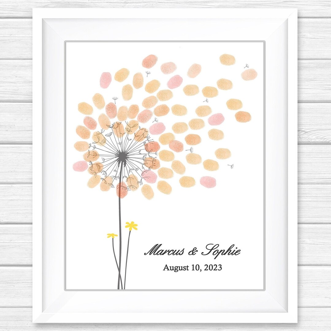 Personalized Wedding Guest Book Alternative, Fingerprint Wedding ...
