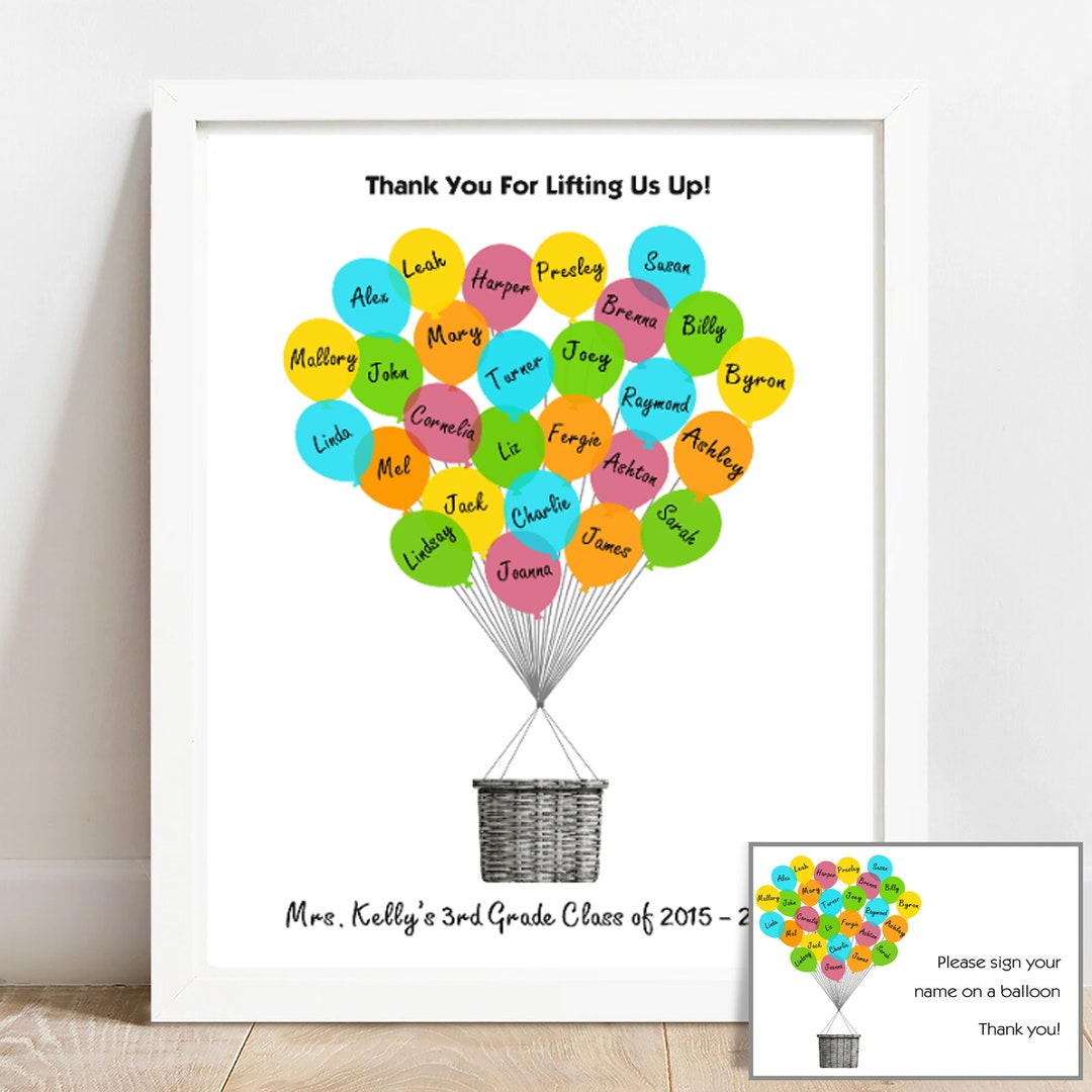 Teacher Appreciation Gift, Personalized Gift for Teacher From Class or ...