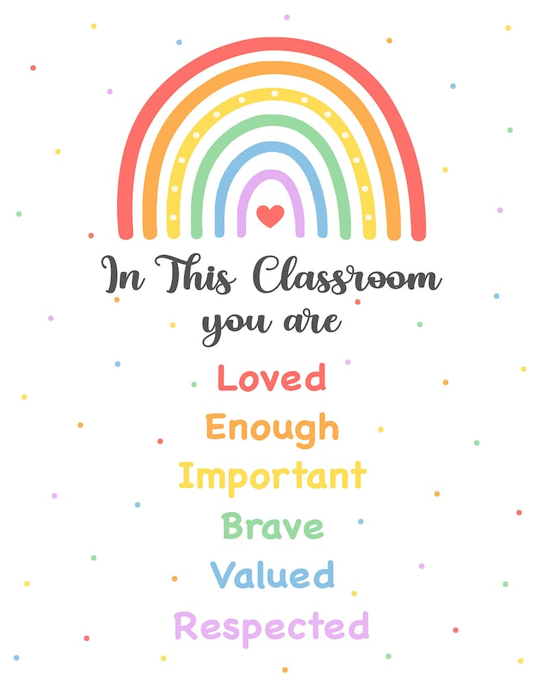 Rainbow Classroom Poster PRINTABLE Personalized Gift for - Etsy