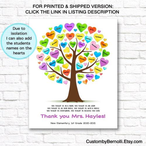 Teacher Appreciation Gift Personalized Class Gift for Teacher - Etsy