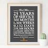25 Year Work Anniversary Gift, Personalized 25 Years of Service ...