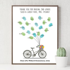 Teacher Appreciation Gift, Personalized Gift for Teacher, Fingerprint ...