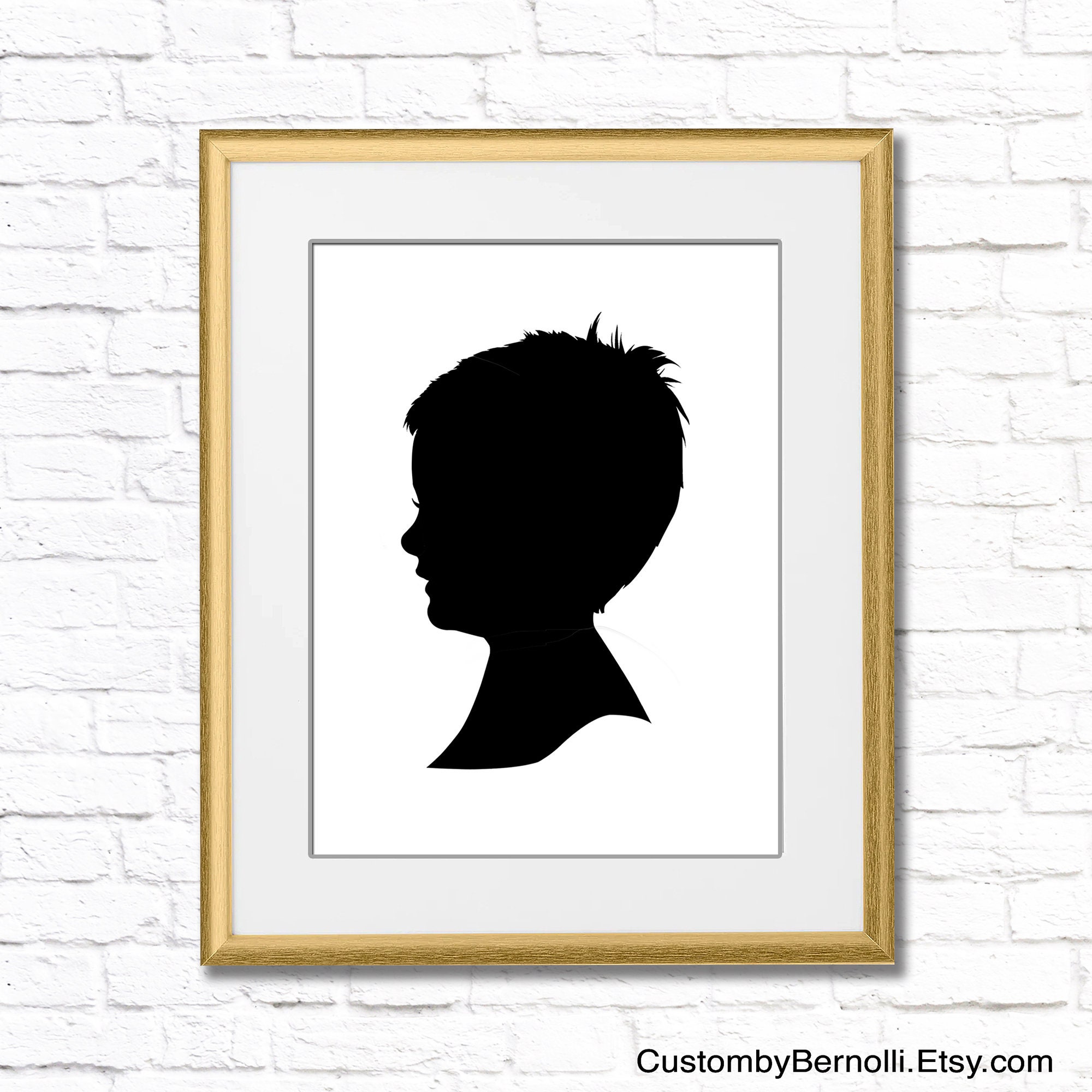 Boy Face Silhouette