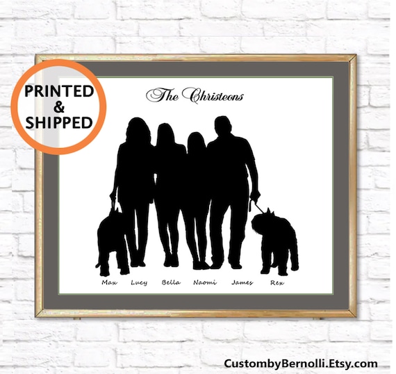 Custom Silhouette PRINT From YOUR Photo Personalized | Etsy