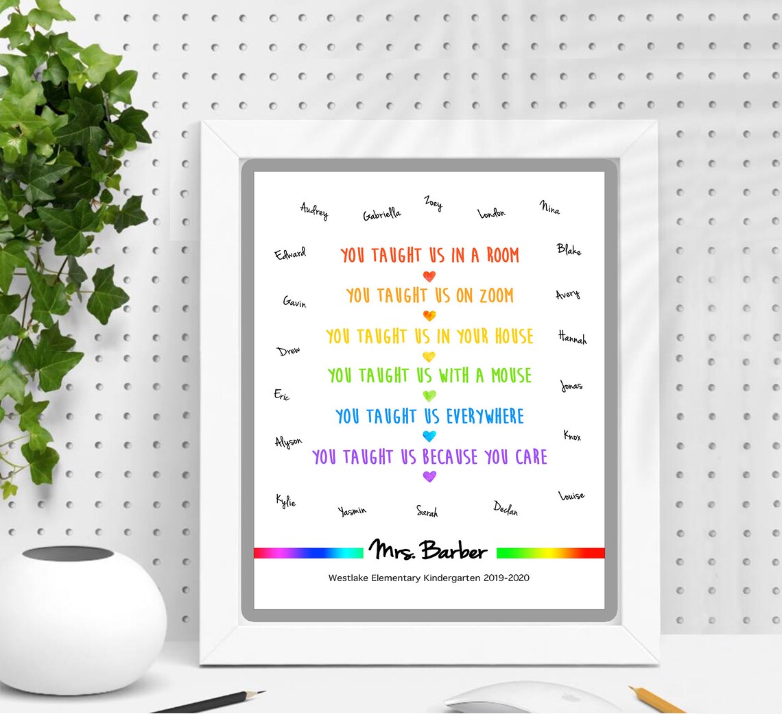Custom Teacher Gift Rainbow Teacher Appreciation Gift You | Etsy