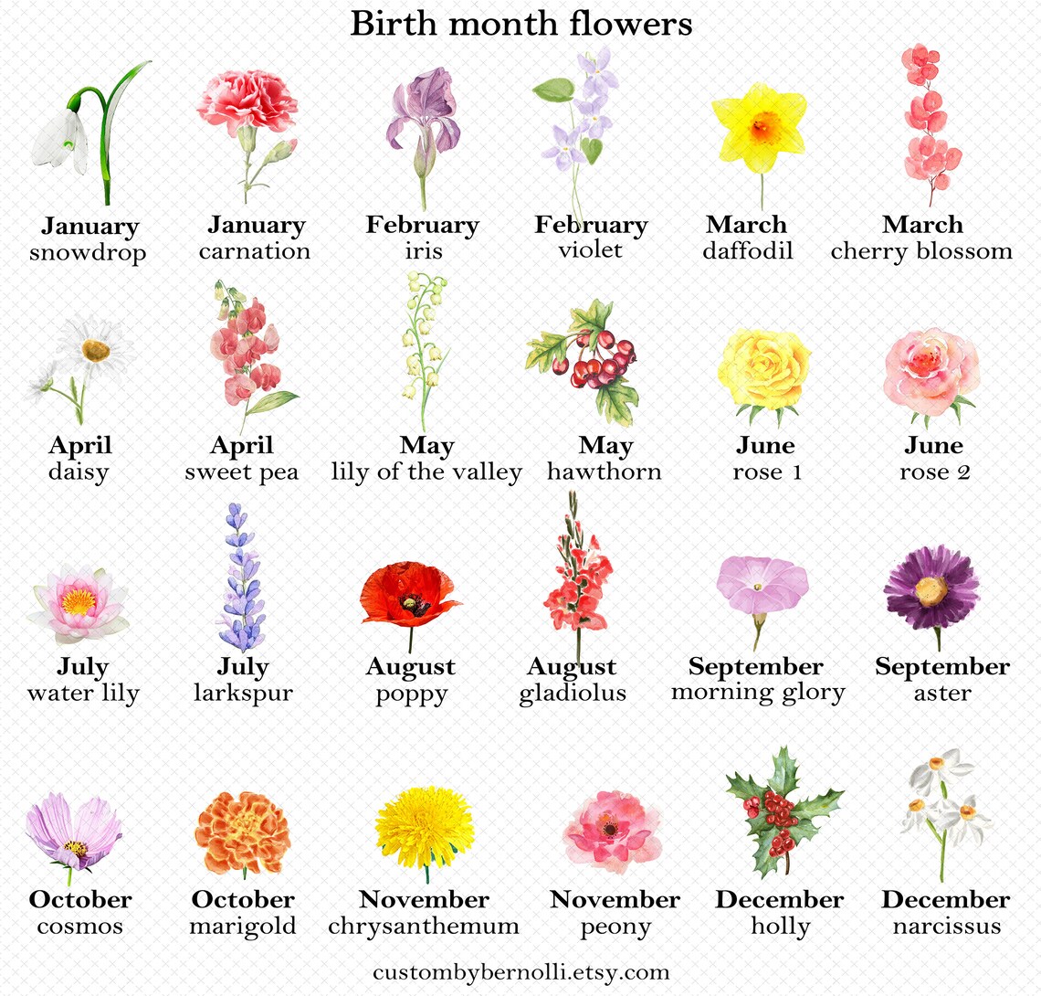 Custom Flower Family Tree Wall Art Grandma's Garden - Etsy