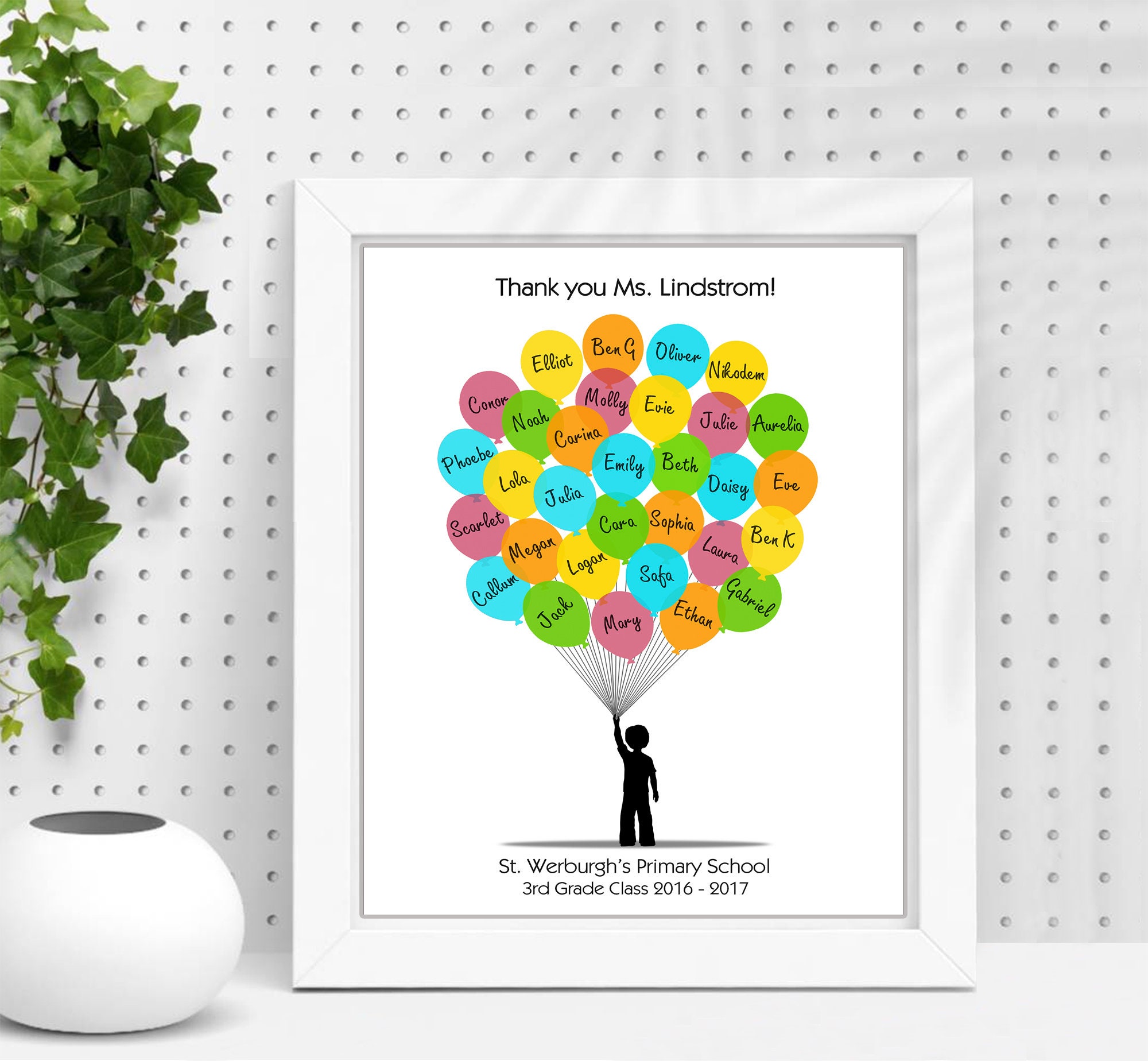 Balloon Teacher Appreciation Gift Personalized Teacher Gift From Class ...