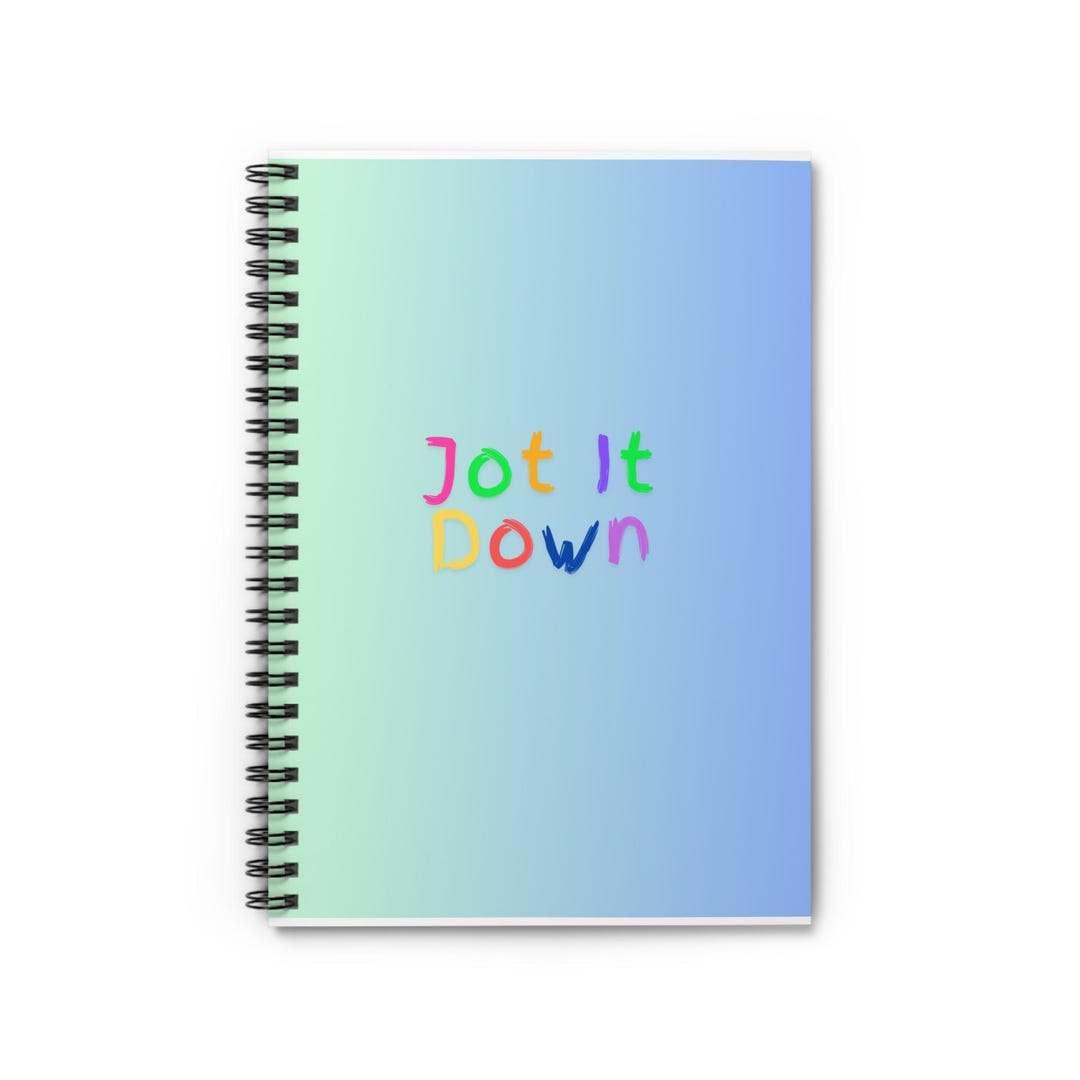 Colorful Spiral Notebook - Jot It Down Notebook, Perfect for Students ...