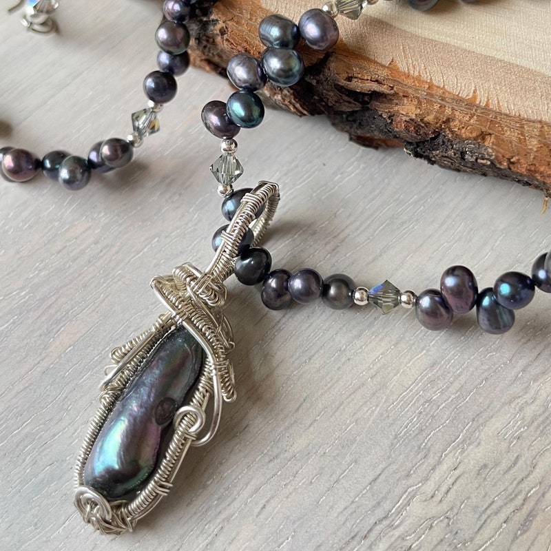Wire Wrapped Pearl - Etsy