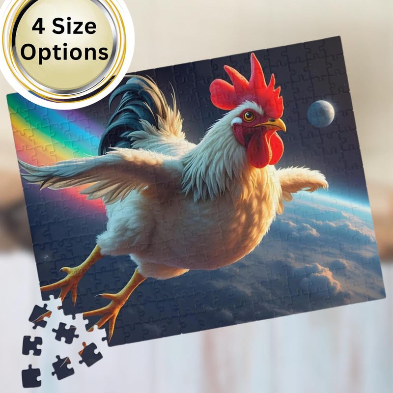 Funny Chicken Jigsaw Puzzle - Etsy
