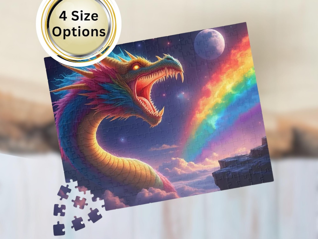 Rainbow Dragon Jigsaw Puzzle Puzzles for Kids and Adults 100 250 500 ...
