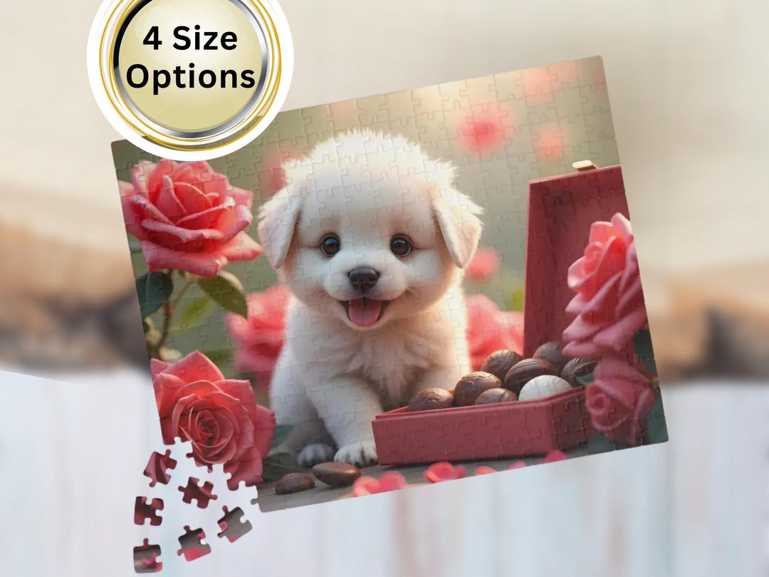 Puppy Puzzle, Cute Dog Jigsaw, Fun Baby Animal Love Theme Puzzles for ...