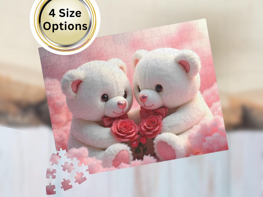 Teddy Bear Puzzle, Cute Bears Jigsaw, Valentines Day I Love You Beary ...
