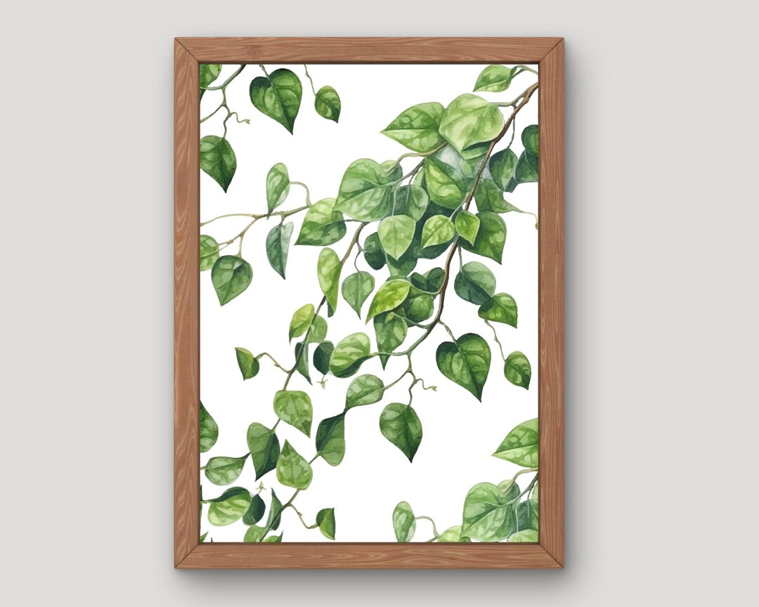 Trailing Calm Printable Art – Pothos Vine Botanical Wall Print (A3 ...
