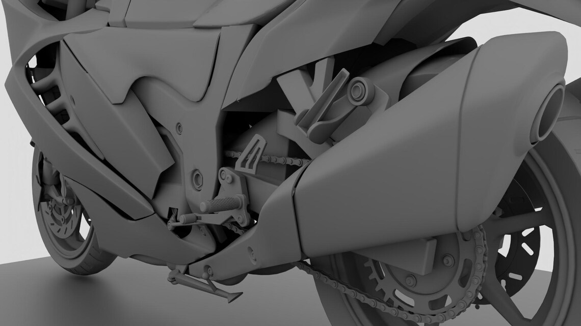 Suzuki Hayabusa 3D Model: Maya/fbx/obj Files, Blueprint Included - Etsy
