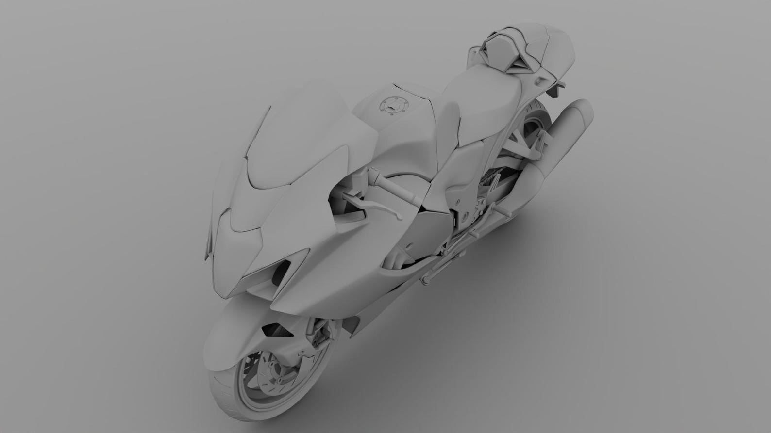 Suzuki Hayabusa 3D Model – Maya File | FBX/OBJ | High-detail Motorcycle ...