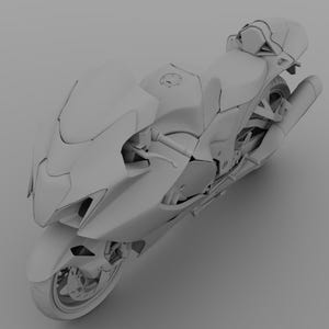 Suzuki Hayabusa 3D Model – Maya File | FBX/OBJ | High-detail Motorcycle ...