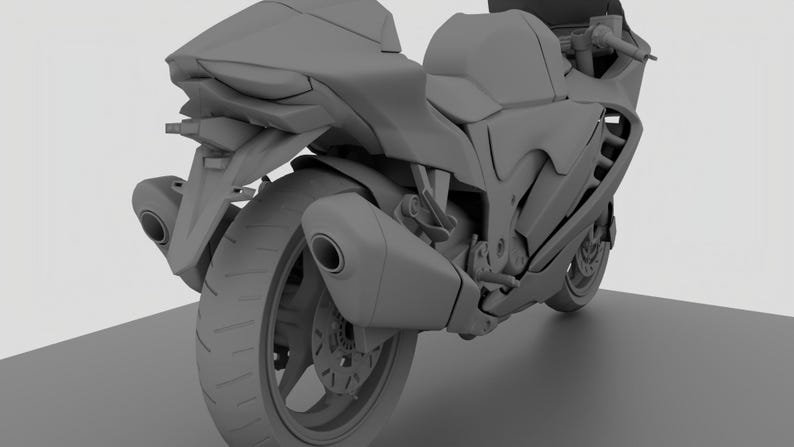 Suzuki Hayabusa 3D Model: Maya/fbx/obj Files, Blueprint Included - Etsy