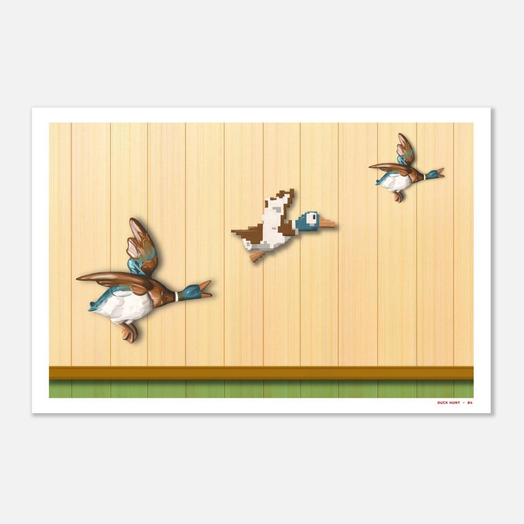 8-bit Duck Hunt Art Print: Retro Gaming Nostalgia - Etsy